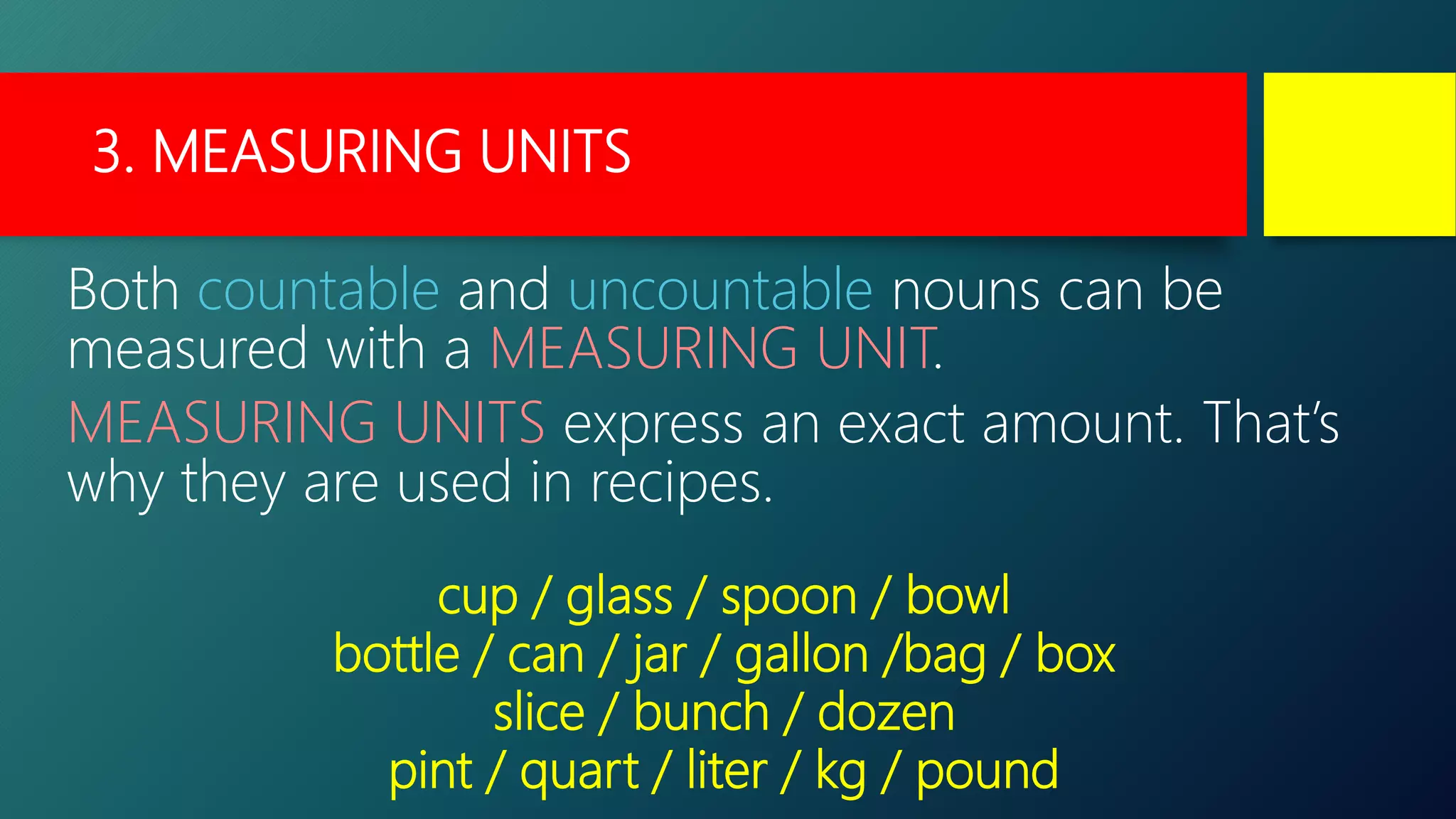 Lesson 20 countable and uncountable nouns | PPTX