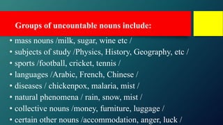 Lesson 20 countable and uncountable nouns | PPTX