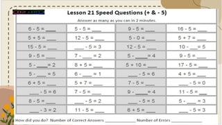 NATIONAL LEARNING CAMP - LESSON 21 (MATHEMATICS 7-8) | PPTX