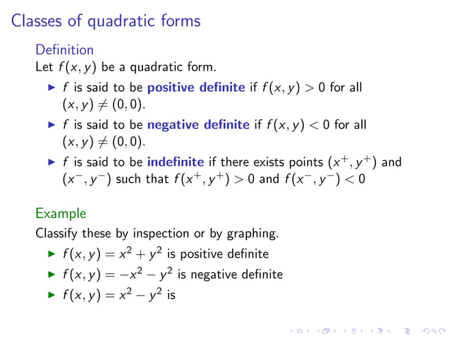 Lesson 22 Quadratic Forms Ppt