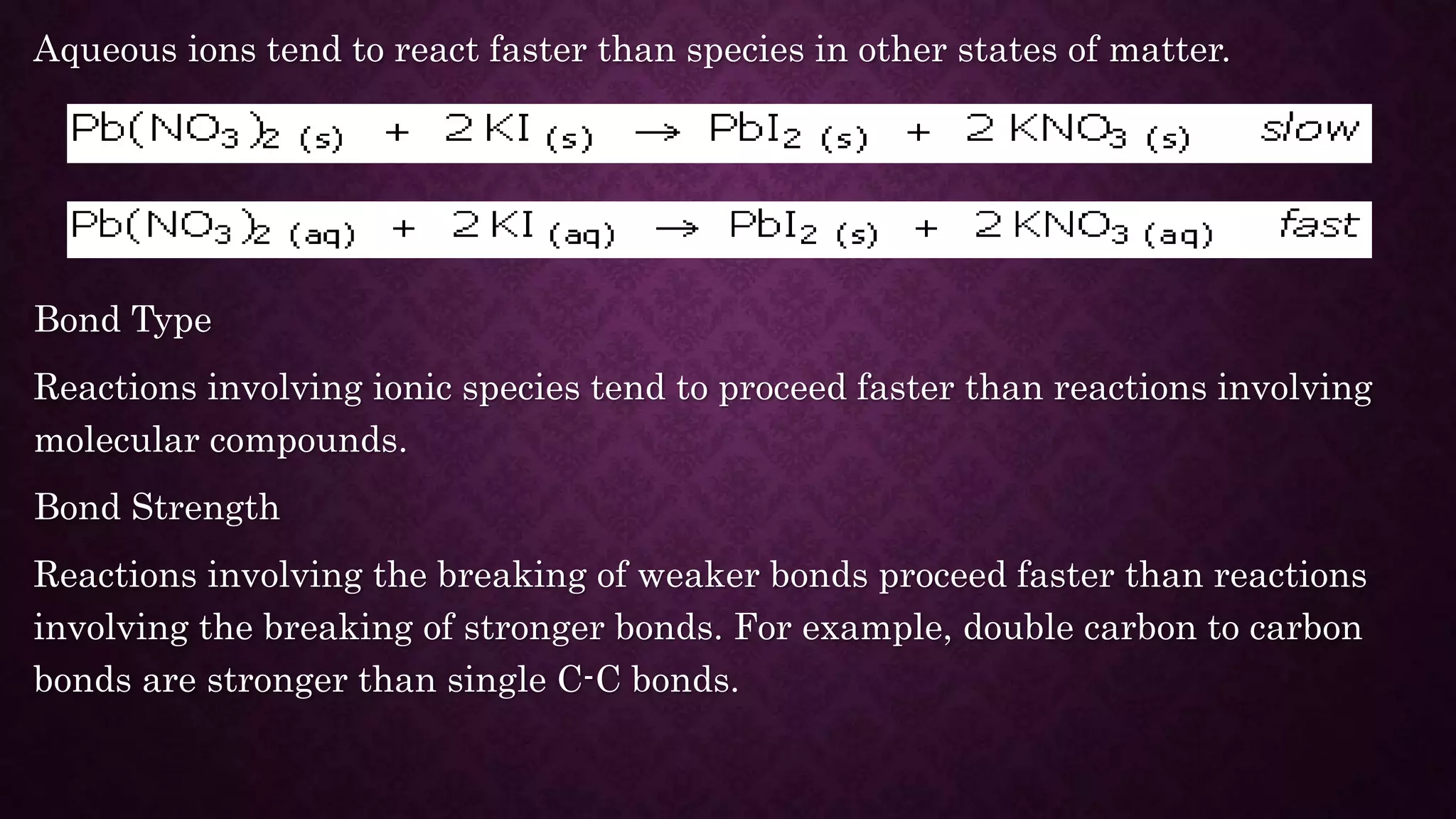 Factors Affecting Reaction Rates | PPTX