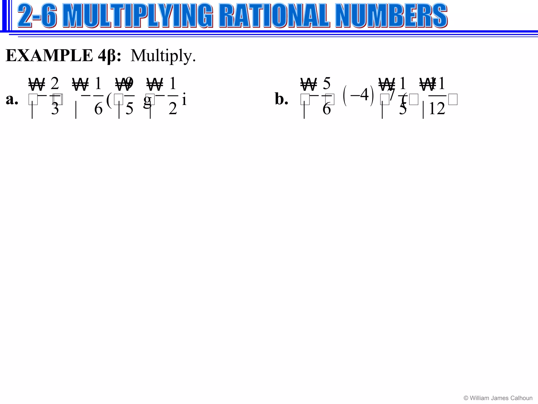 Lesson 2 3 Multiplying Rational Numbers | PPT