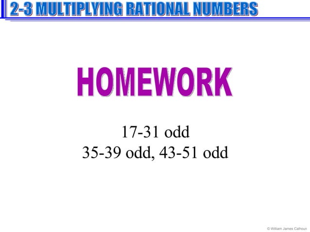 Lesson 2 3 Multiplying Rational Numbers | PPT