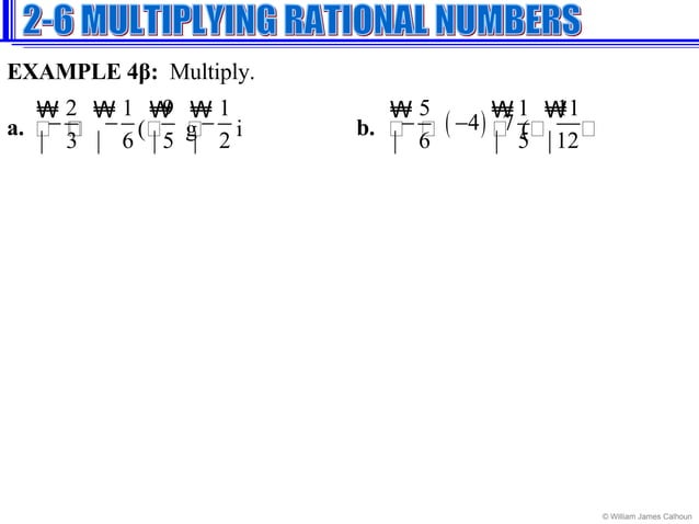 Lesson 2 3 Multiplying Rational Numbers | PPT