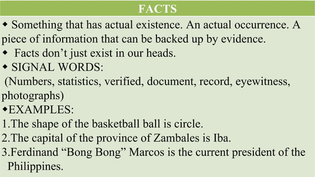 FACTS AND BELIEFS.pptx | Roleplaying Games | Games and Puzzles