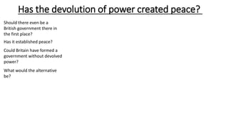 Politics lesson on devolution - UK and N. Ireland. | PPTX | Civic ...