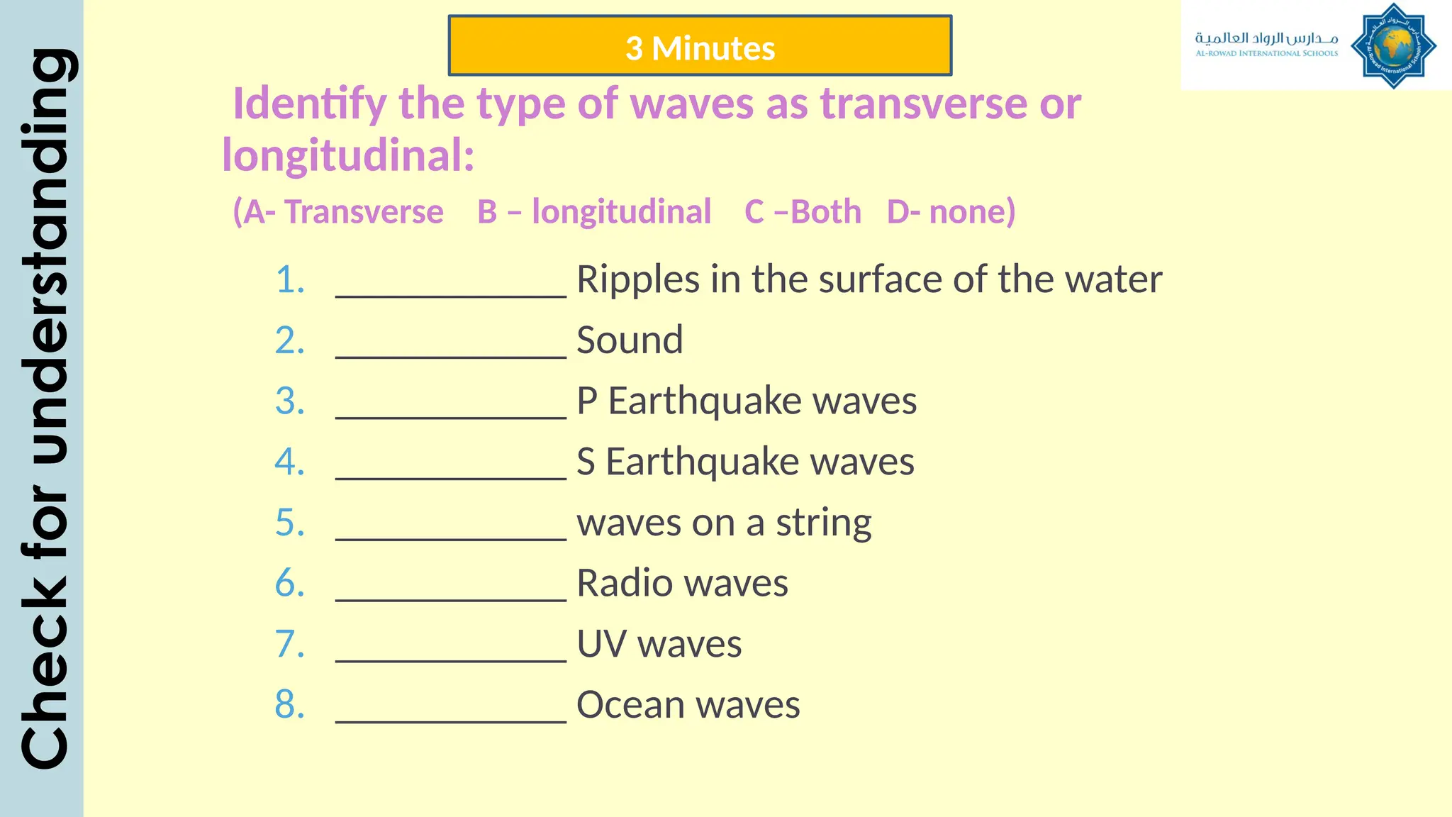 Lesson ppt for grade 8 regarding transverse and longitudinal waves | PPTX
