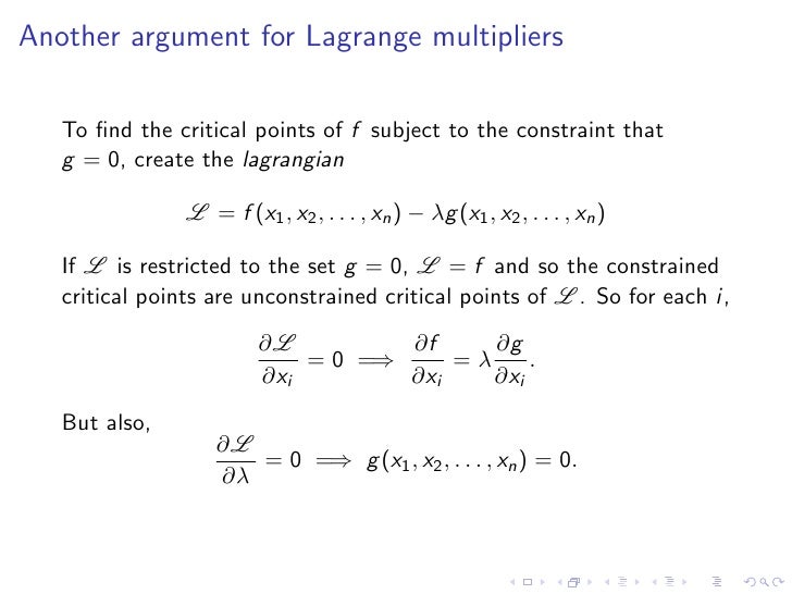 Lesson 27: Lagrange Multipliers I