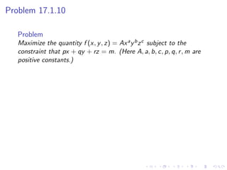 Lesson 28: Lagrange Multipliers II | PDF | Technology & Computing