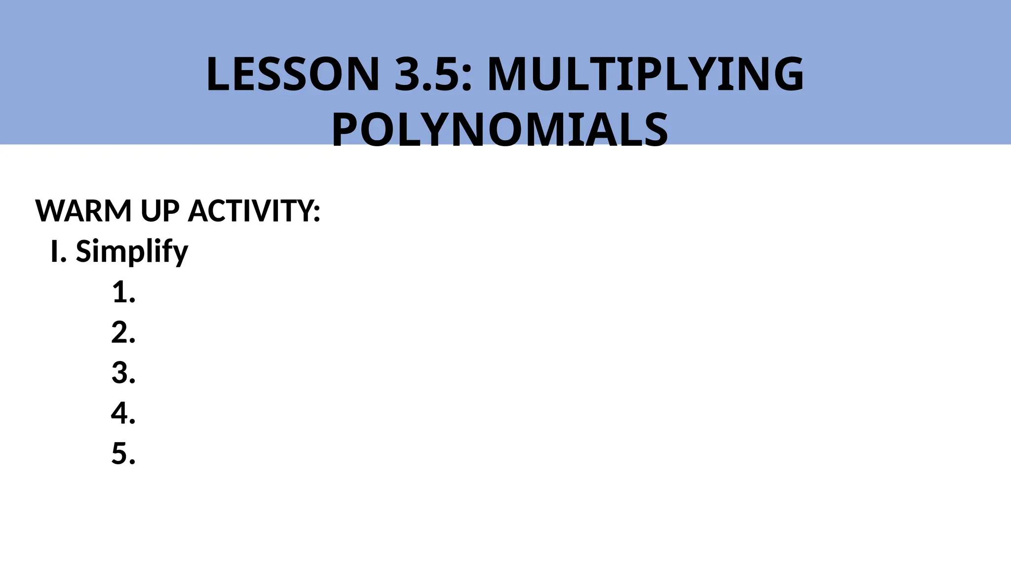 Lesson about Multiplying Polynomials.pptx | Homework and Study | Education