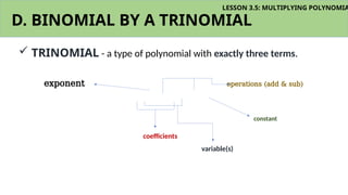Lesson about Multiplying Polynomials.pptx | Homework and Study | Education
