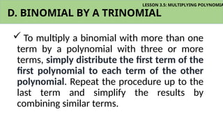 Lesson about Multiplying Polynomials.pptx | Homework and Study | Education