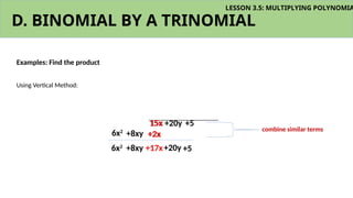 Lesson about Multiplying Polynomials.pptx | Homework and Study | Education