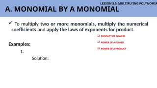 Lesson about Multiplying Polynomials.pptx | Homework and Study | Education