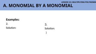 Lesson about Multiplying Polynomials.pptx | Homework and Study | Education