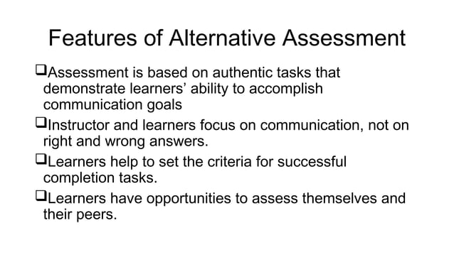 Lesson-3. Alternative Assessment.. ..... | PPTX