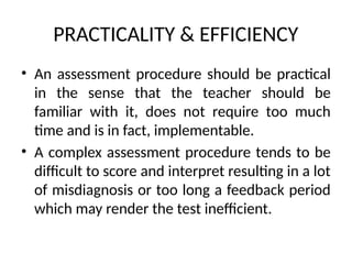 Lesson 3 on Assessment, the Properties of Assessment | PPTX