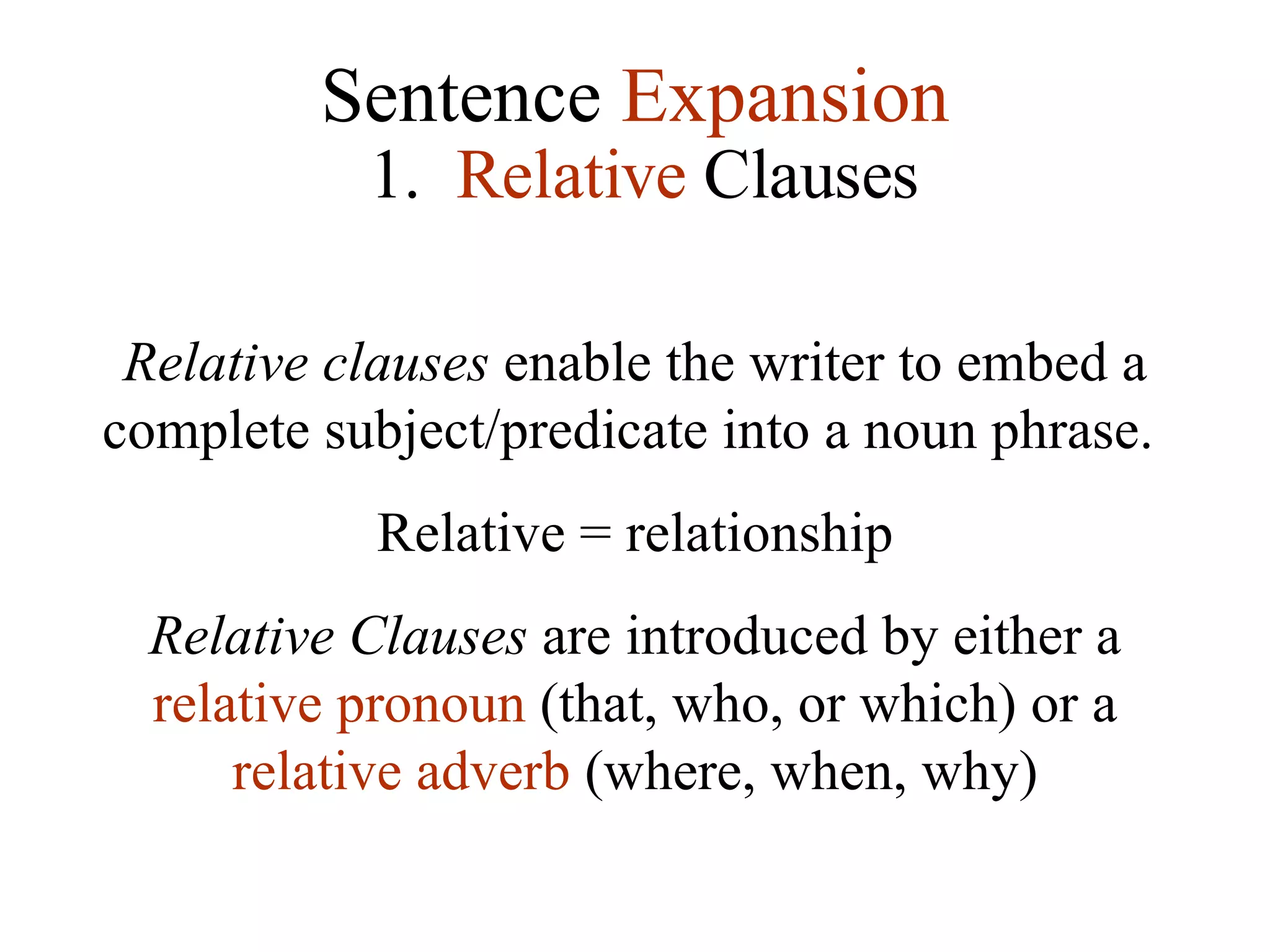 Lesson 3 Sentence Expansion | PPT
