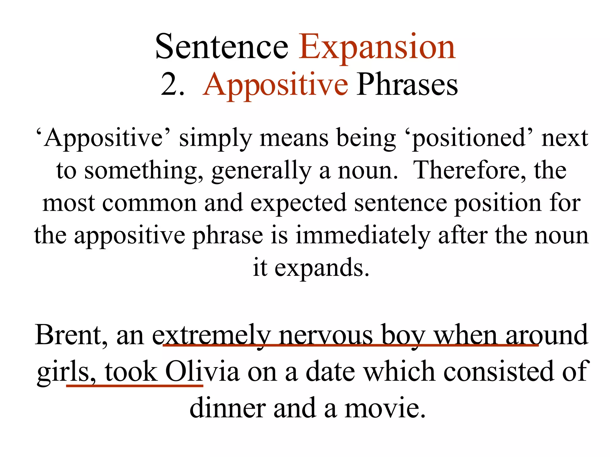 Lesson 3 Sentence Expansion | PPT