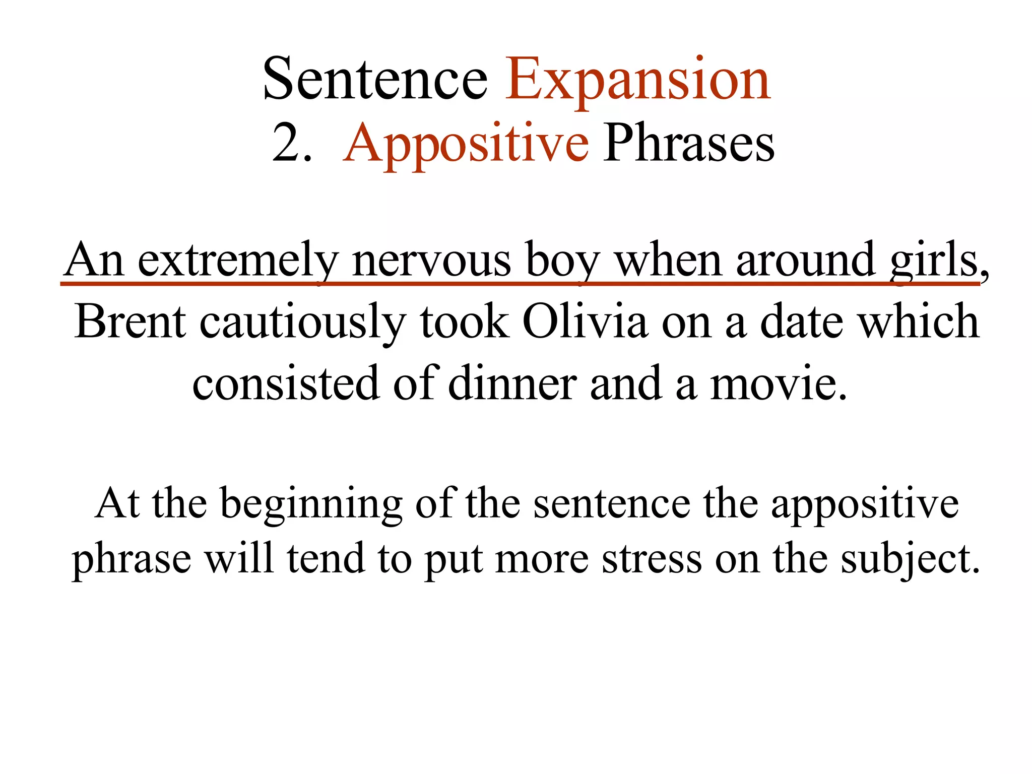Lesson 3 Sentence Expansion | PPT