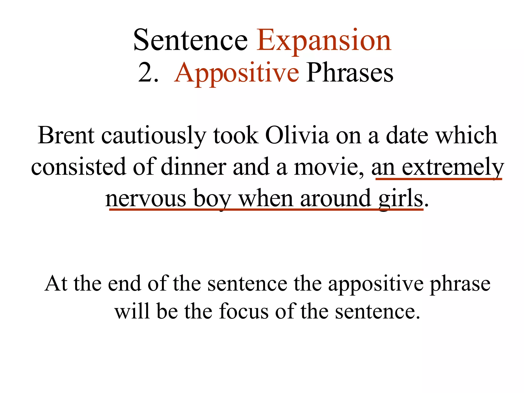 Lesson 3 Sentence Expansion | PPT