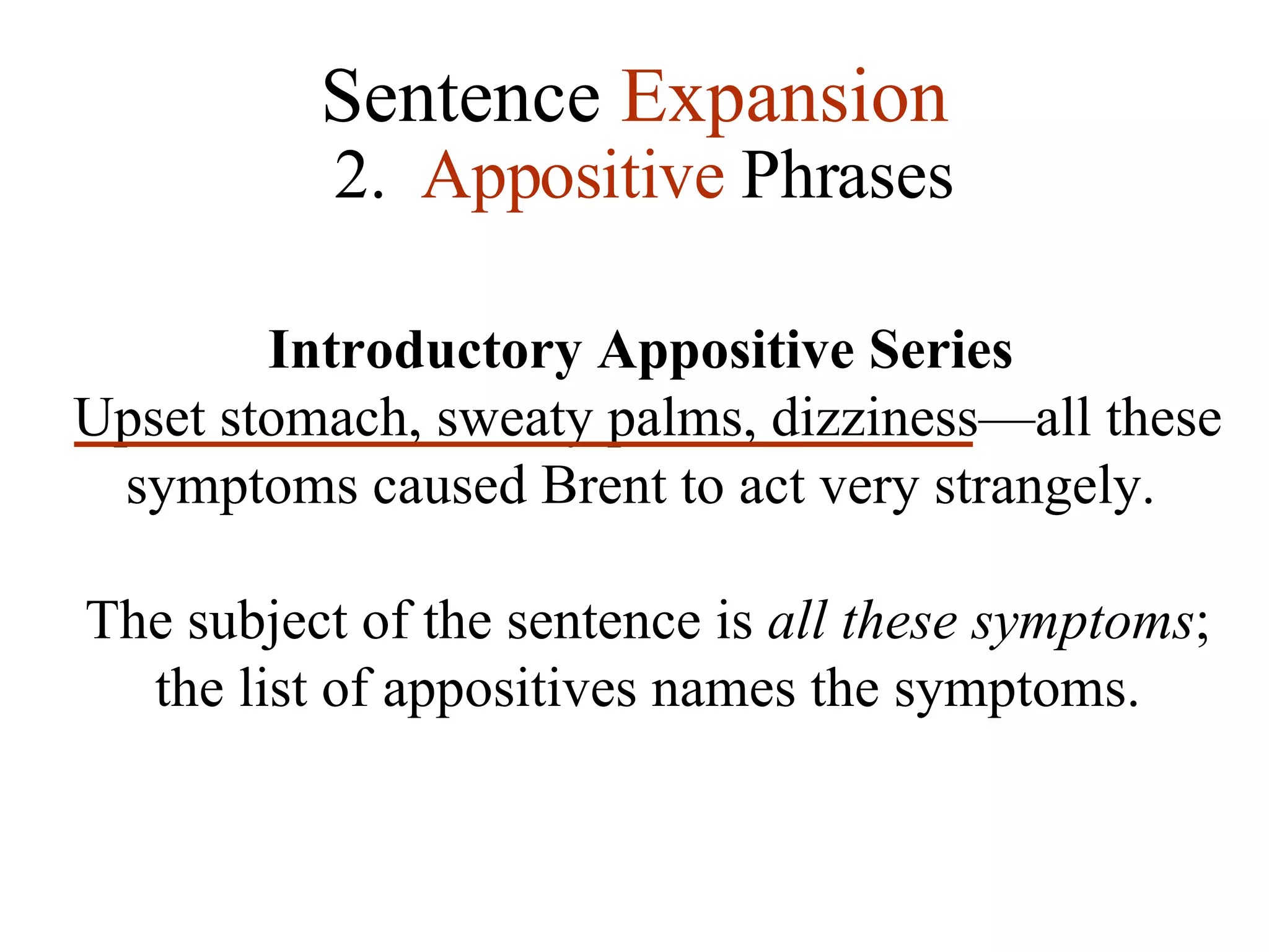 Lesson 3 Sentence Expansion | PPT