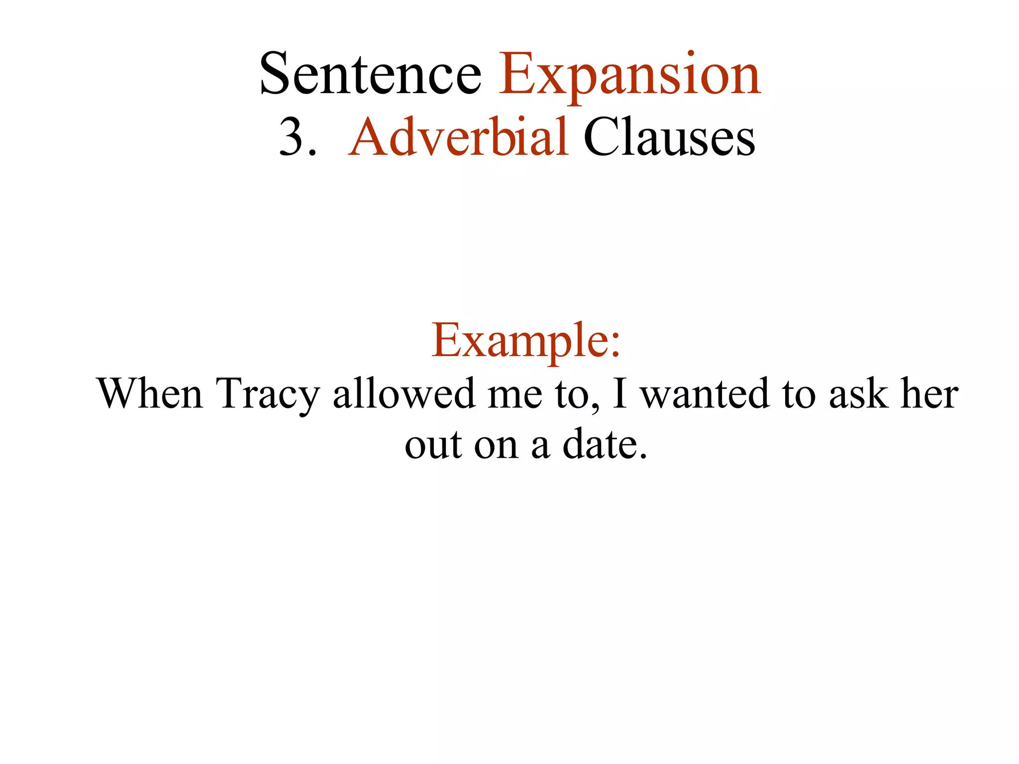 Lesson 3 Sentence Expansion | PPT