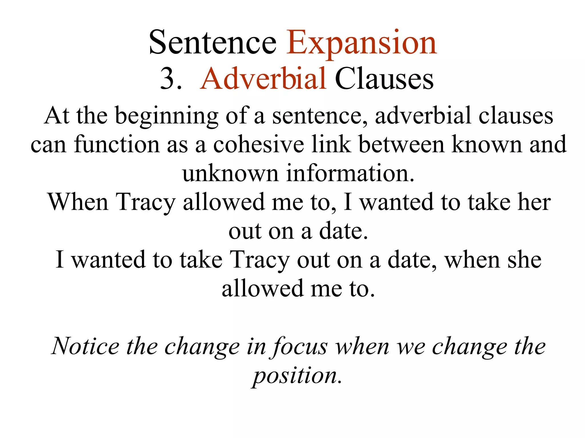 Lesson 3 Sentence Expansion | PPT