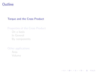 Torque Equation Cross Product