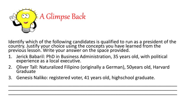 Lesson 7 - LEGISLATIVE DEPARTMENT | PPTX | Civic affairs | Politics