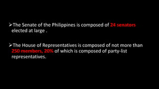 Lesson 7 - LEGISLATIVE DEPARTMENT | PPTX