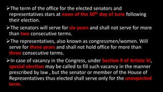 Lesson 7 - LEGISLATIVE DEPARTMENT | PPTX