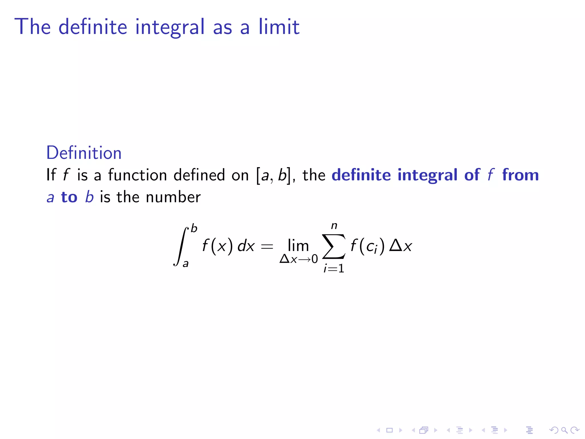 Lesson 30: The Definite Integral | PPT