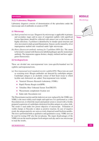 Spirochetes of medical importance lecture notes | PDF