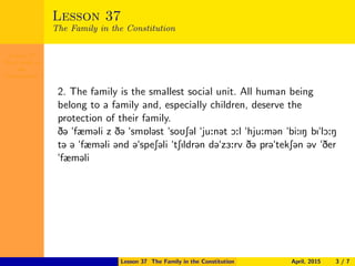 The Family in the Constitution | PDF