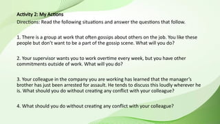 RIGHTS AND DUTIES OF EMPLOYEES AND EMPLOYERS CONFIDENTIALITY IN THE ...