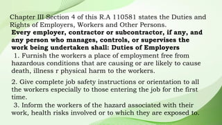 RIGHTS AND DUTIES OF EMPLOYEES AND EMPLOYERS CONFIDENTIALITY IN THE ...