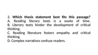 Crafting Effective Thesis Statements: Balancing Competition and ...