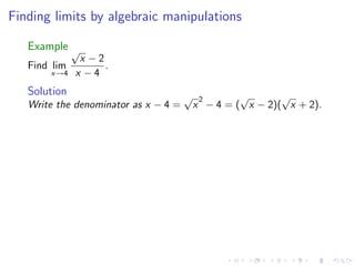 Lesson 4 - Calculating Limits (Slides+Notes) | PDF