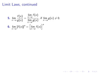 Lesson 4 - Calculating Limits (Slides+Notes) | PDF