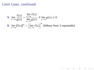 Lesson 4 - Calculating Limits (Slides+Notes) | PDF