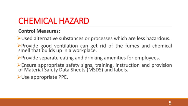 LESSON 4 Common workplace hazard and their control measure | PPTX ...