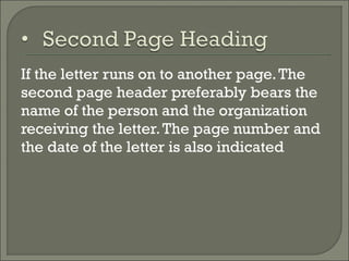 Physical Aspects of the Business Letter | PPT