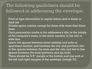 Physical Aspects of the Business Letter | PPT