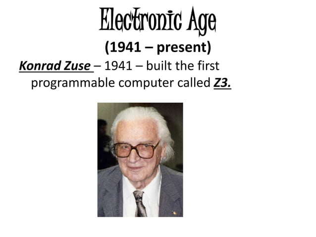 four-basic-periods-of-computer-history | PPTX | Science