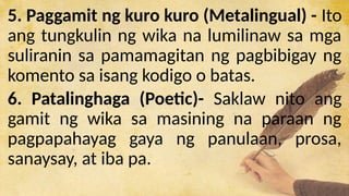Komunikasyon at Pananaliksik sa wika at kulturang pilipino | PPTX