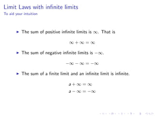 Lesson 4: Limits Involving Infinity | PDF