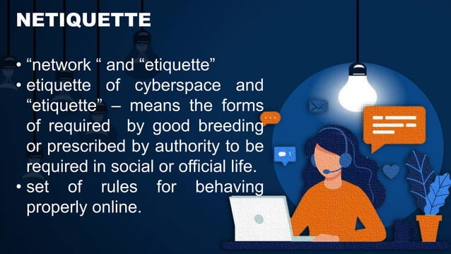 LESSON-4-NETIQUETTE about proper etiquettes in social media | PPT