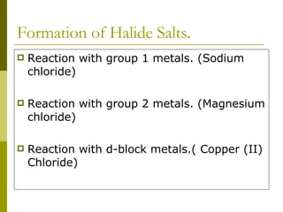 Lesson 4 The Halide Salts | PPT