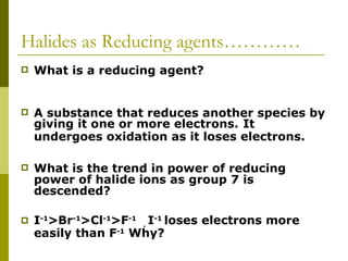 Lesson 4 The Halide Salts | PPT